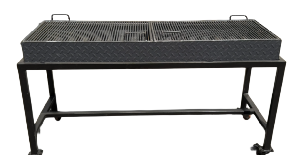 Gratar Mare 150x50 cm, pe cadru cu roti